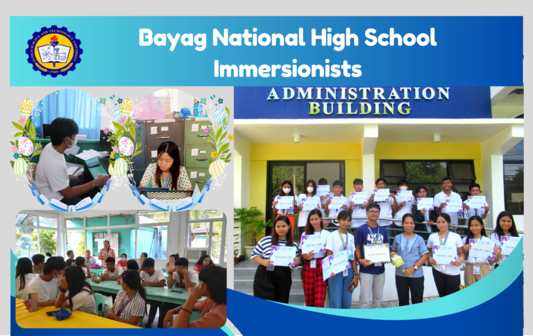 Bayag National High School Immersionists – Iloilo Science and ...